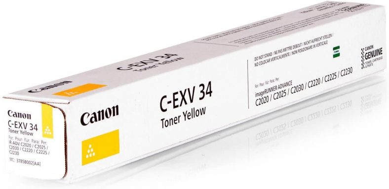 Canon C-EXV 34 Original Yellow Toner Cartridge – SMT QATAR